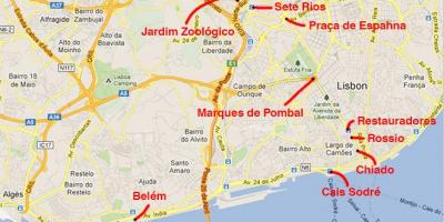 Lisbon map - Maps Lisbon (Portugal)